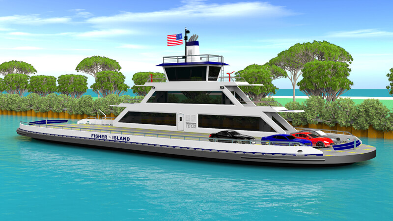 Eastern Shipbuilding launches ferry Falcon for Fisher Island | WorkBoat