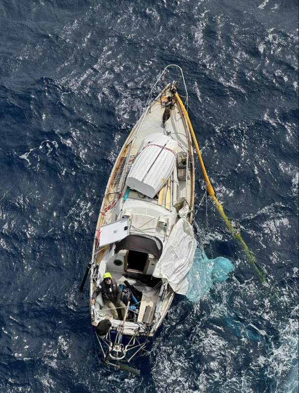 Coast Guard, cruise ship crew rescue solo sailor 489 miles off Oregon ...