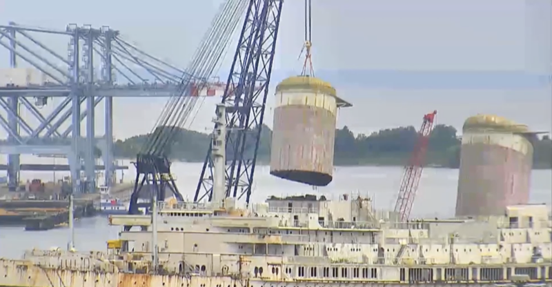 SS United States funnel removed for museum | WorkBoat