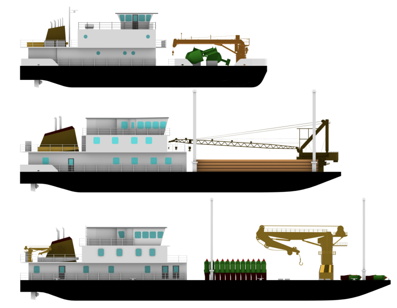 Three waterways commerce cutters under construction at Birdon America ...