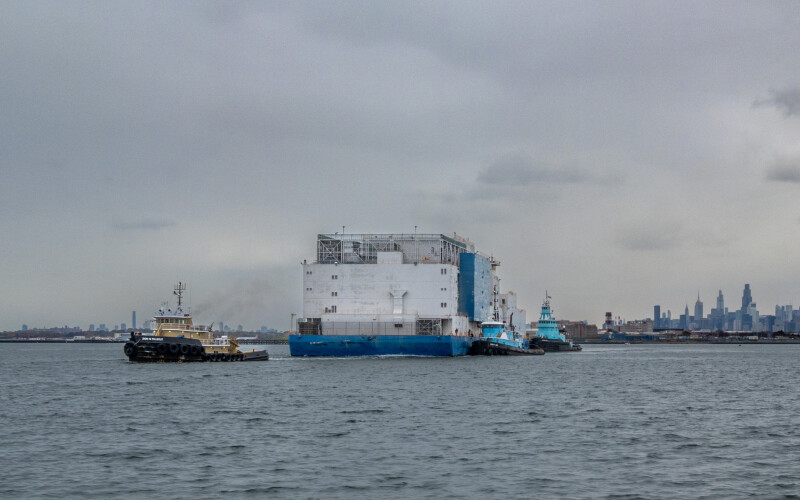 Notorious New York jail barge towed away for scrapping | WorkBoat